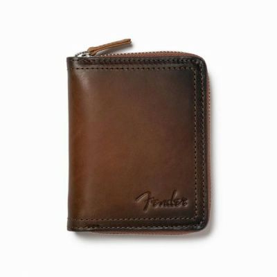 Fender フェンダー 950-702 (ブラウン) 二つ折り財布 本革 国産レザー